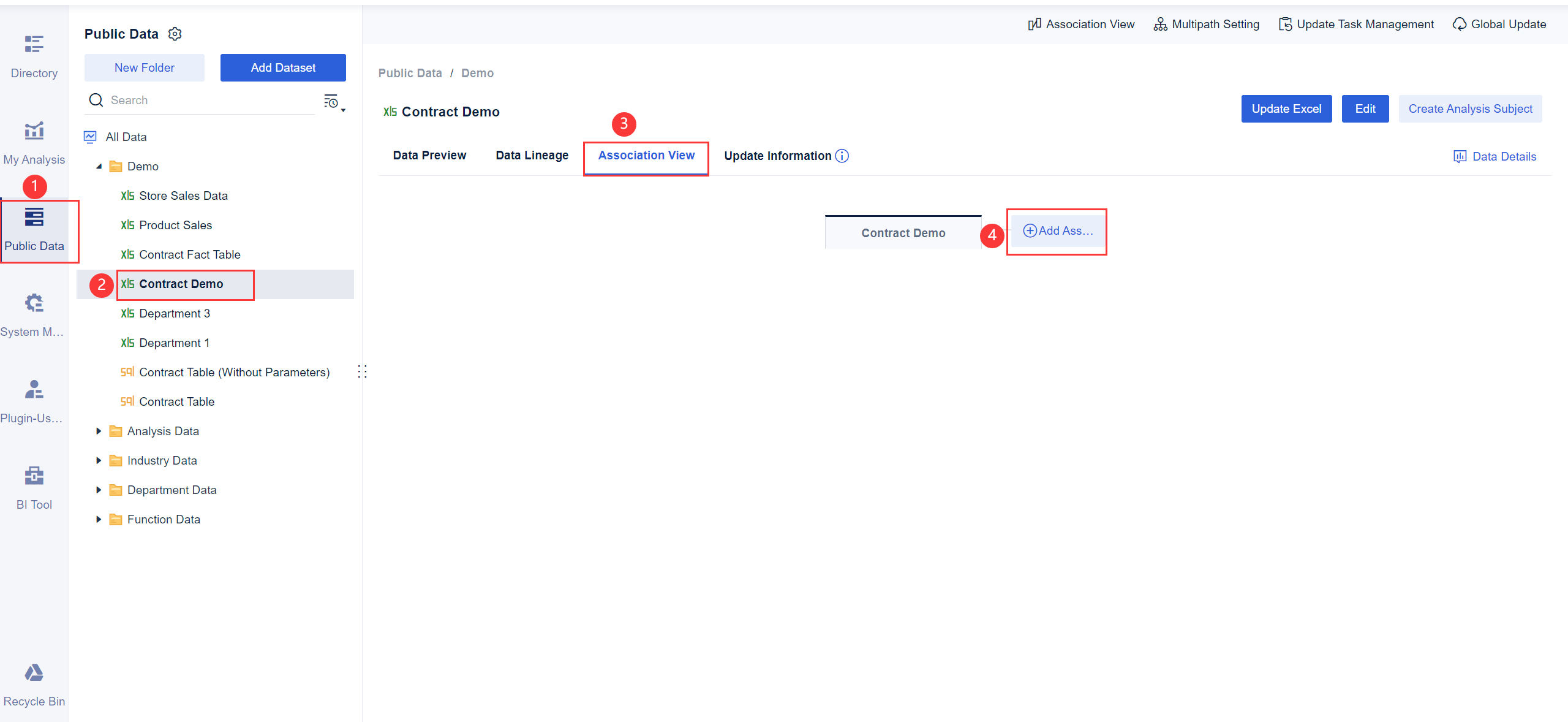 Association Setting- FineBI Help Document