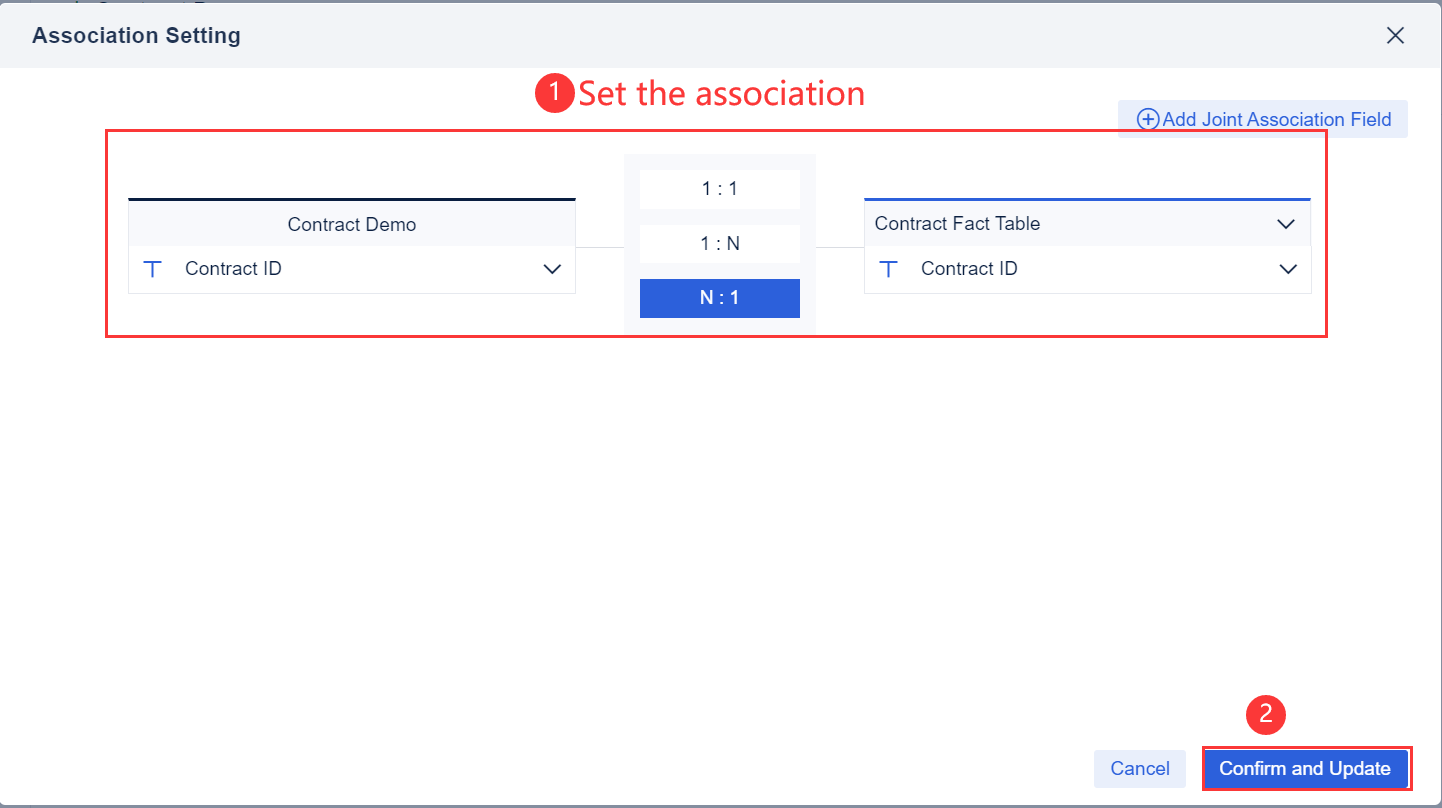 Association Setting- FineBI Help Document