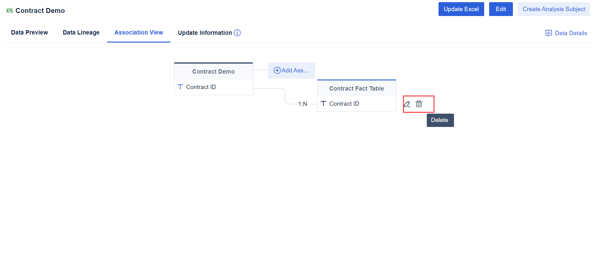 Association Setting- FineBI Help Document