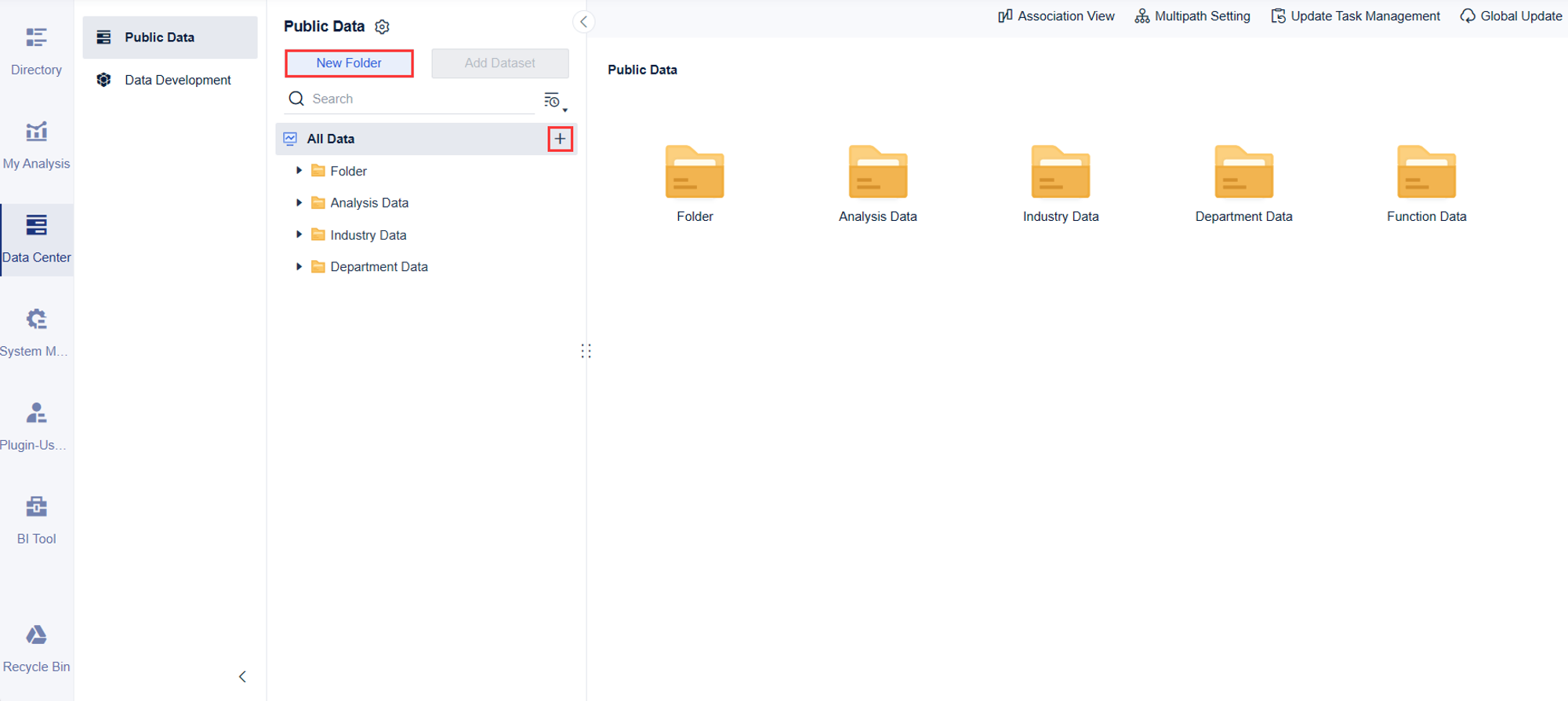 Folder Management- FineBI Help Document