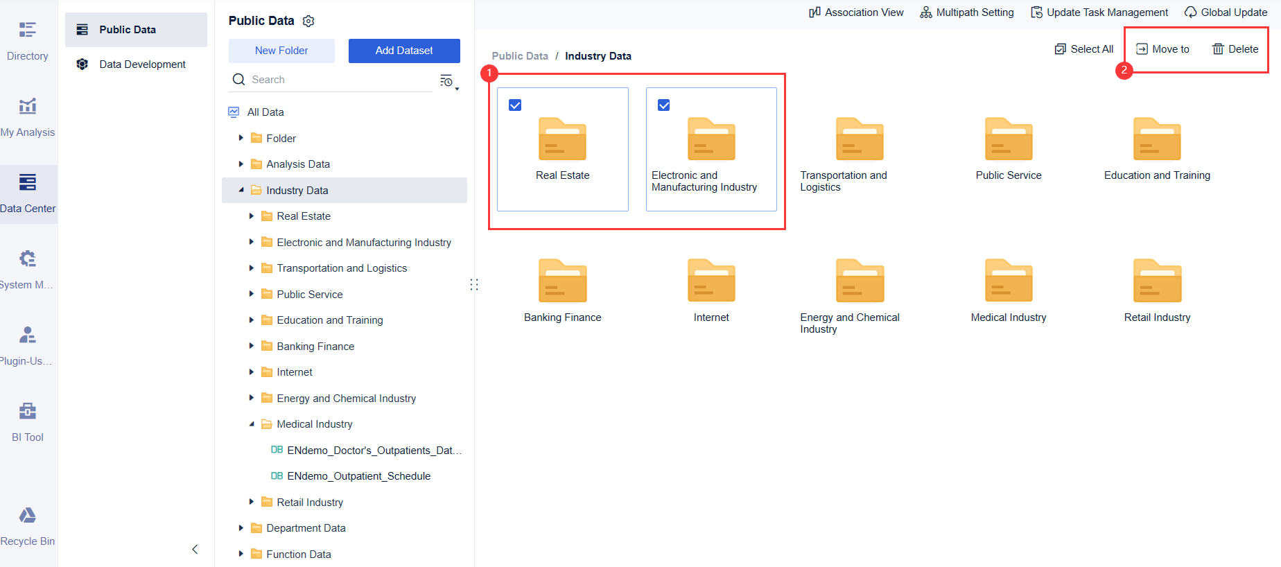 Folder Management- FineBI Help Document