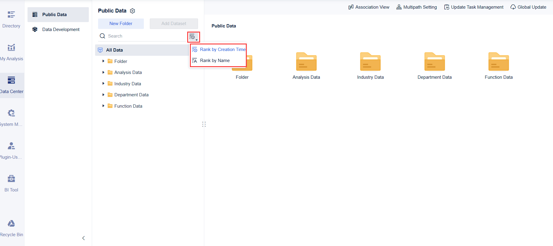 Folder Management- FineBI Help Document