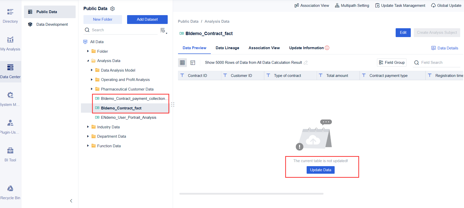 Adding Database Tables- FineBI Help Document