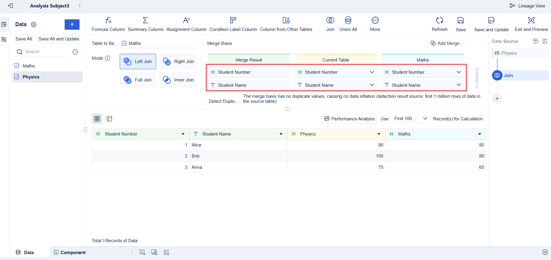Join- FineBI Help Document
