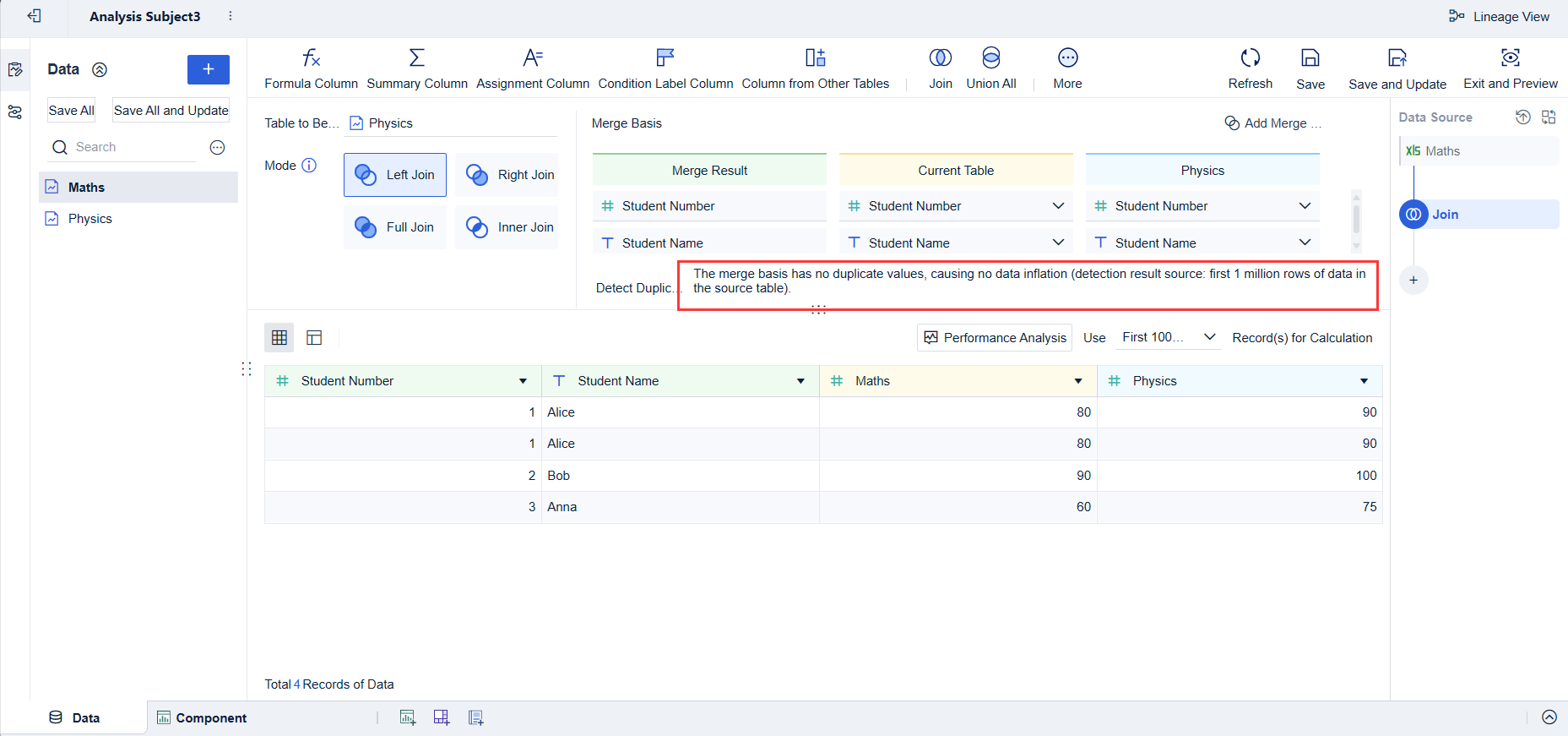 Join- FineBI Help Document