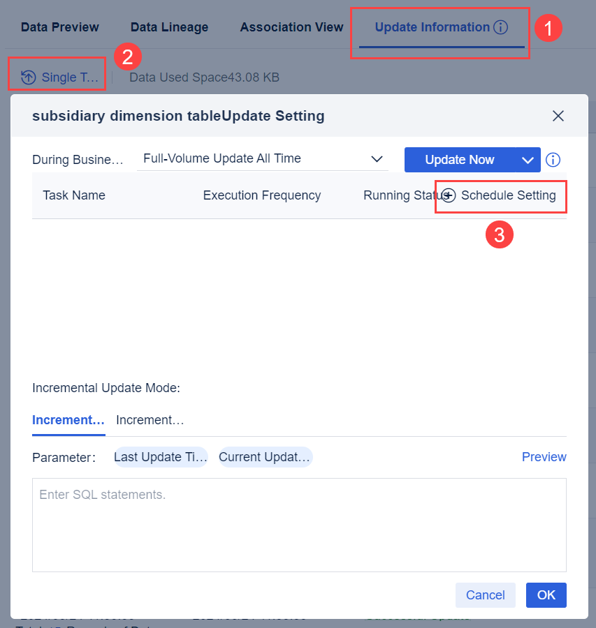 Single Table Update of Base Tables- FineBI Help Document