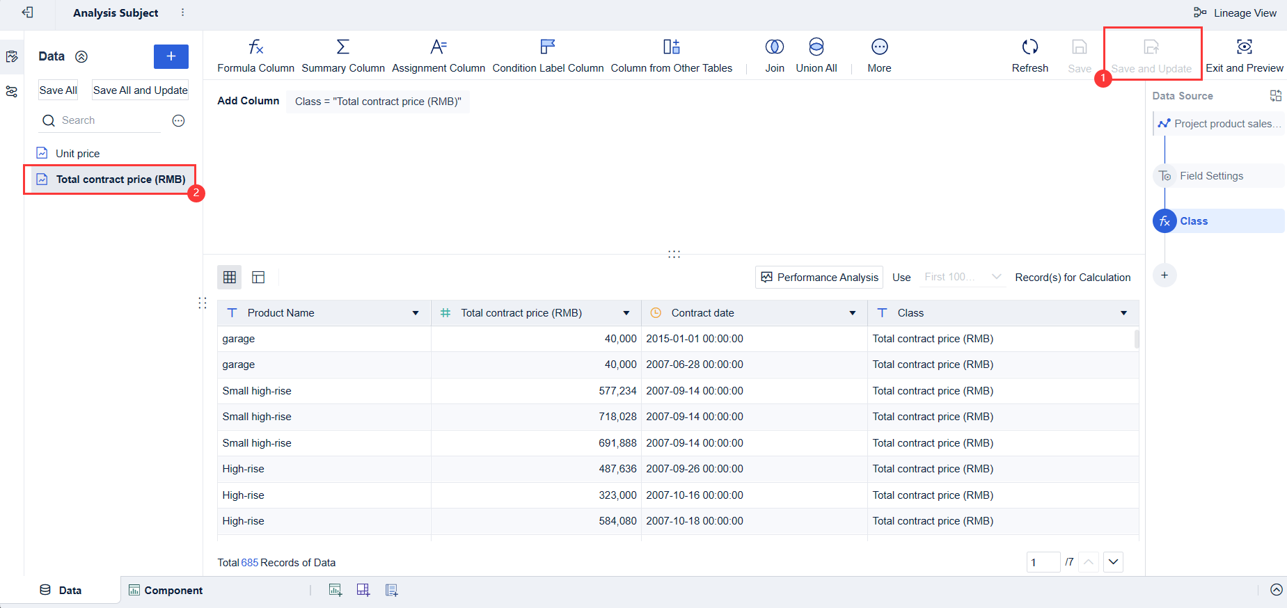 Proportion Analysis for Multiple Indicators- FineBI Help Document