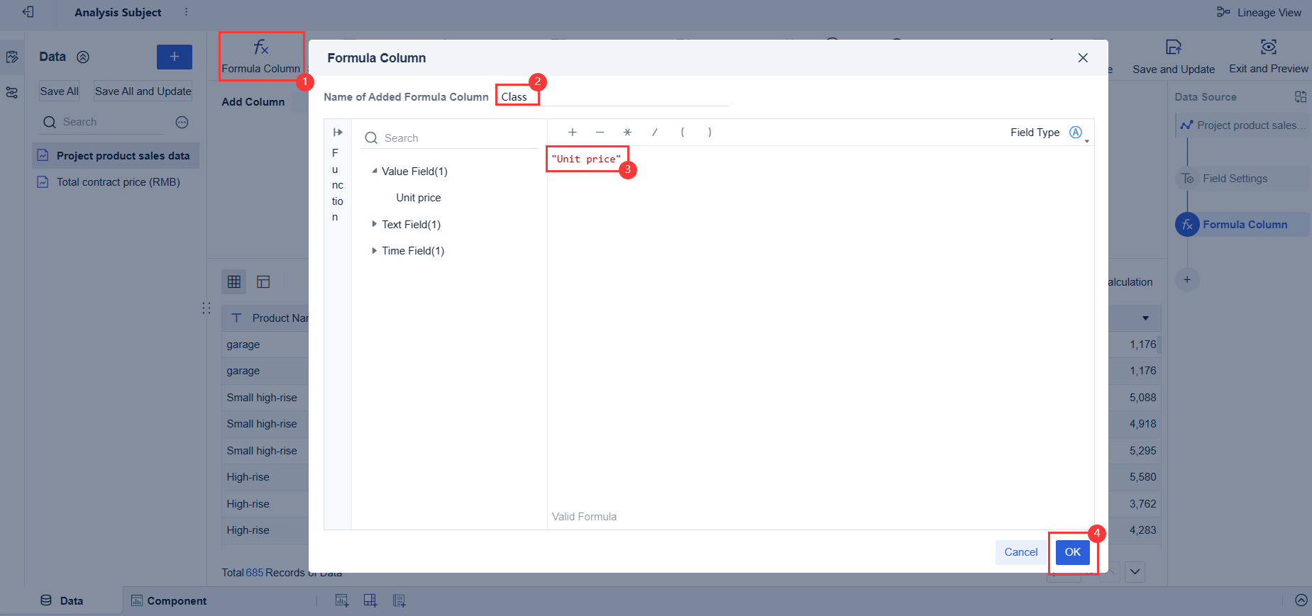 Proportion Analysis for Multiple Indicators- FineBI Help Document