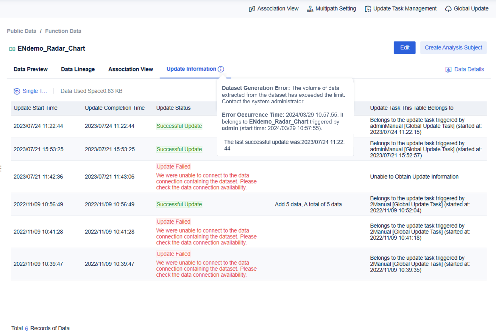 Limiting the Amount of Dataset Extraction- FineBI Help Document