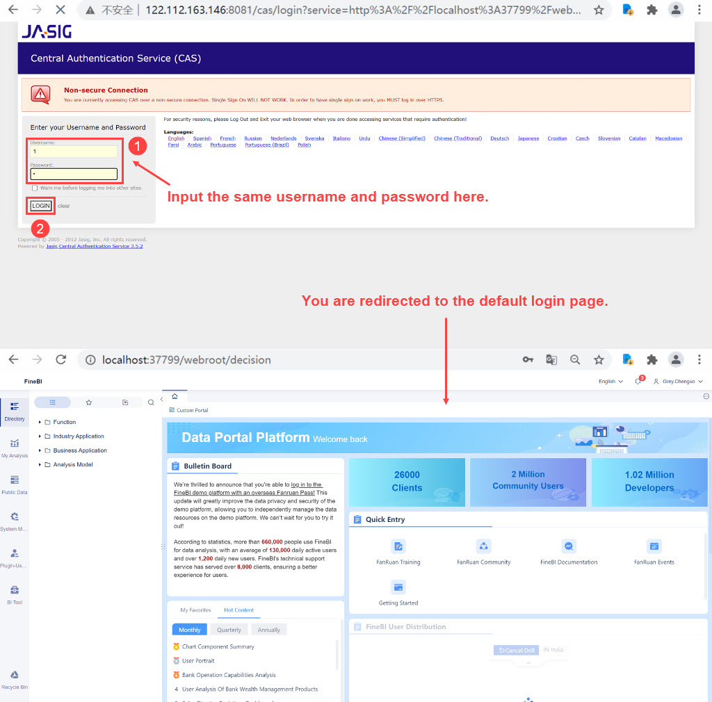 CAS SSO Plugin- FineBI Help Document