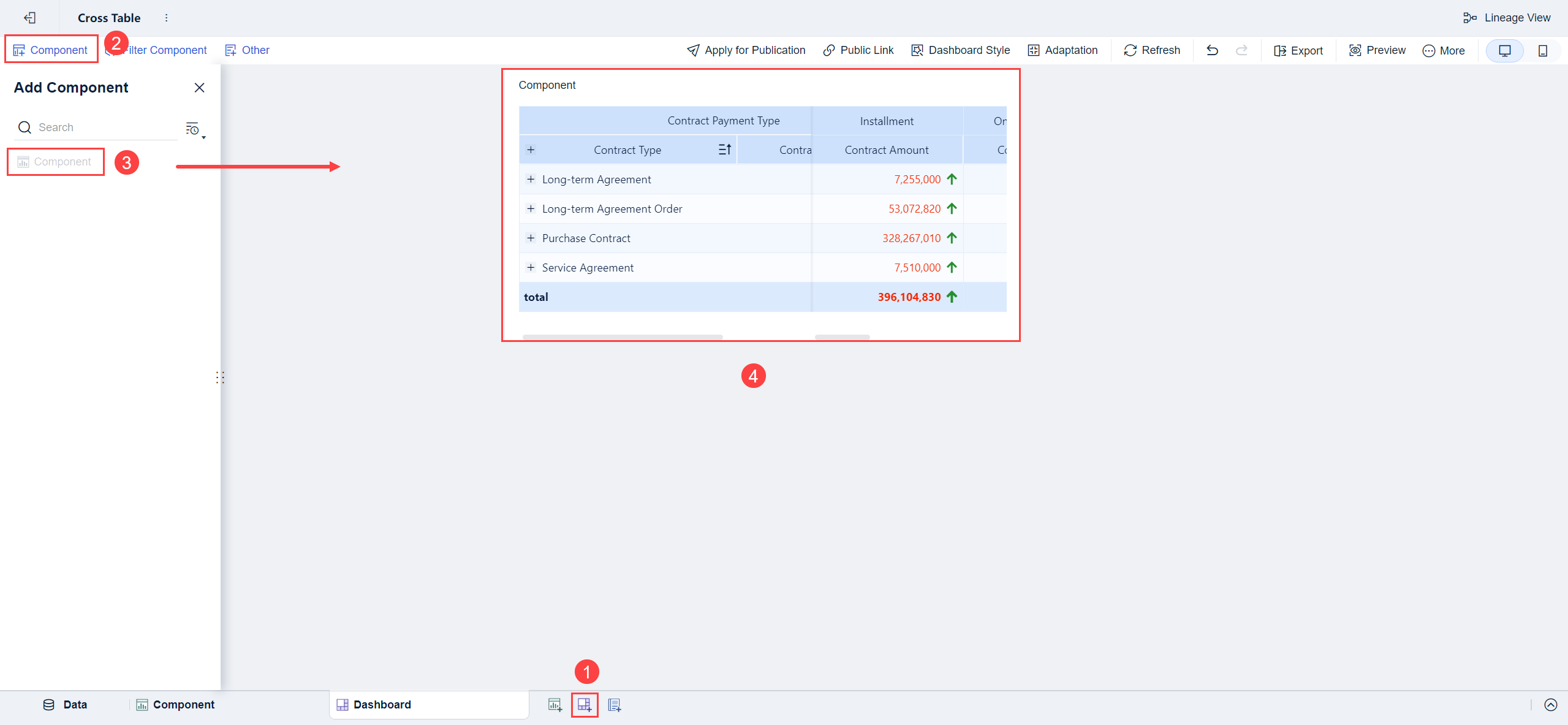 Cross Table- FineBI Help Document