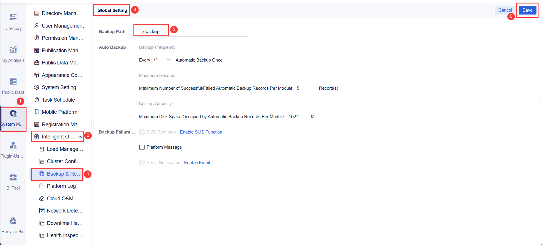 Backup and Restoration- FineBI Help Document