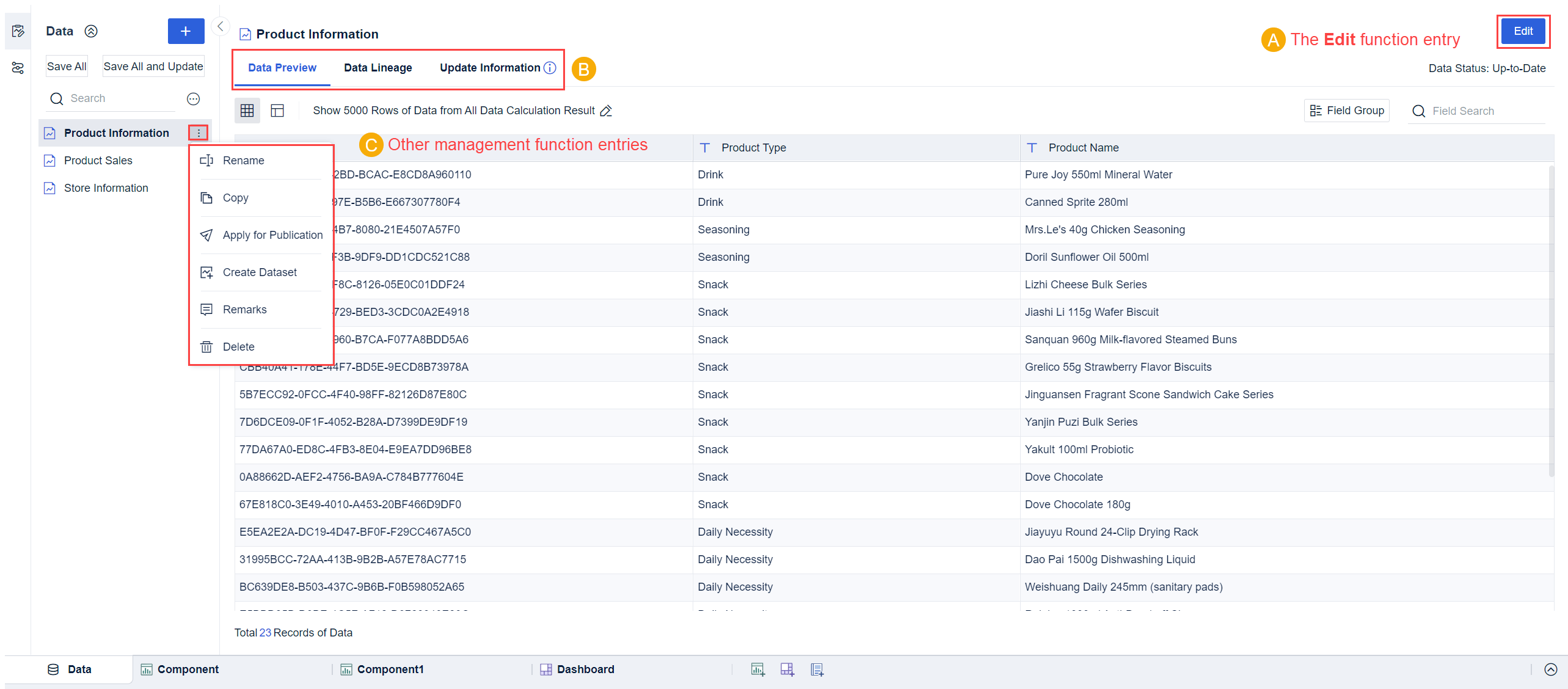 Data Management- FineBI Help Document