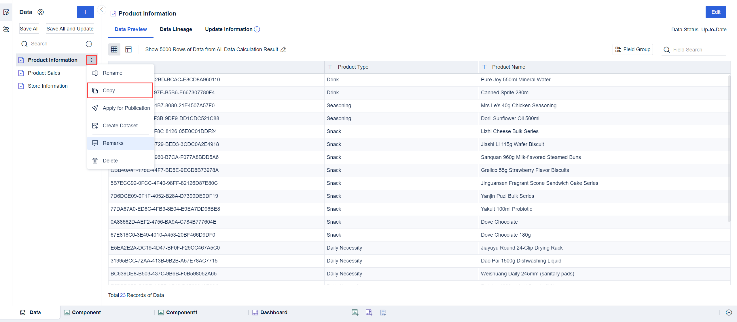 Data Management- FineBI Help Document