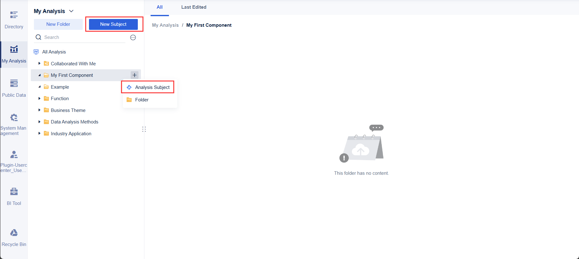 Creating a Component- FineBI Help Document