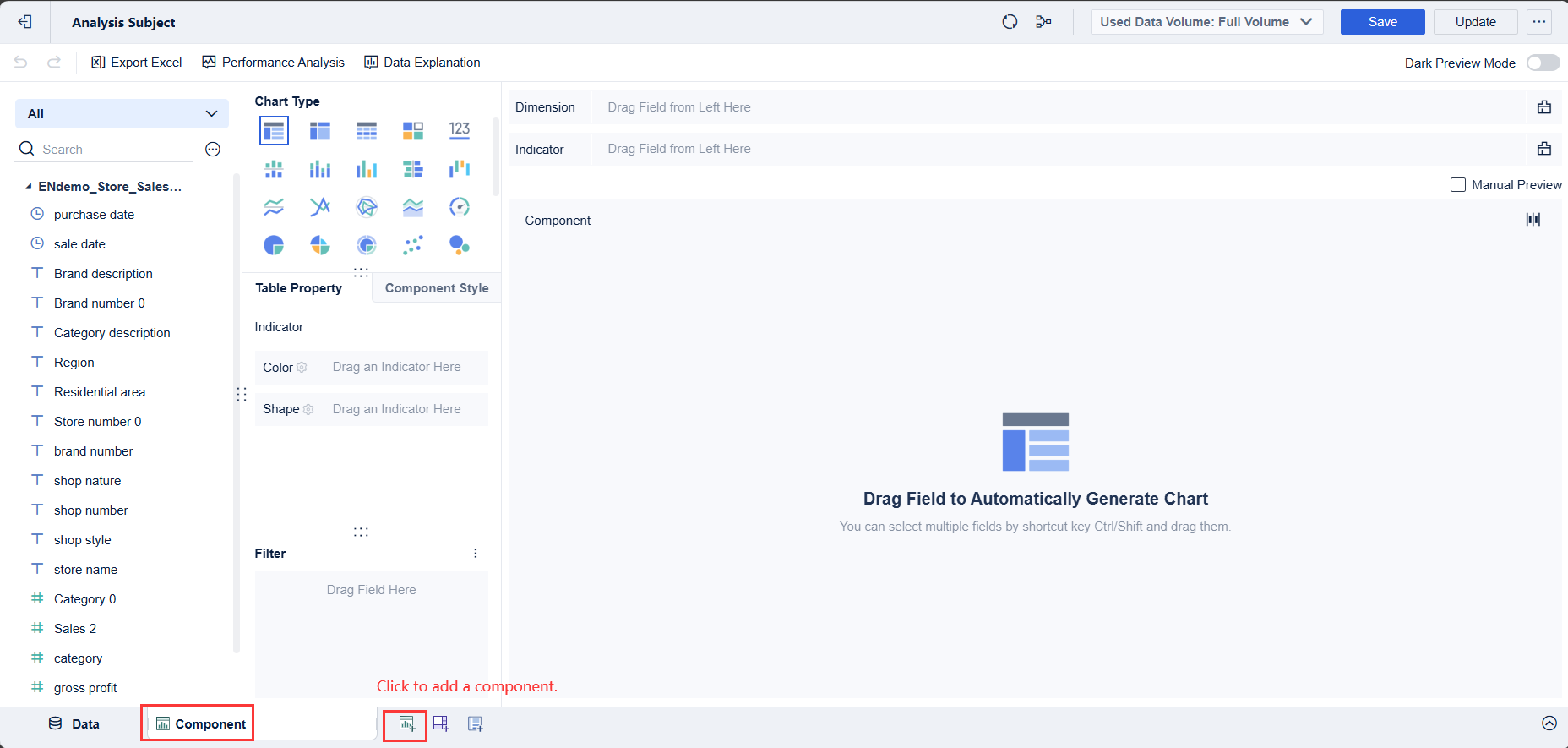 Creating a Component- FineBI Help Document