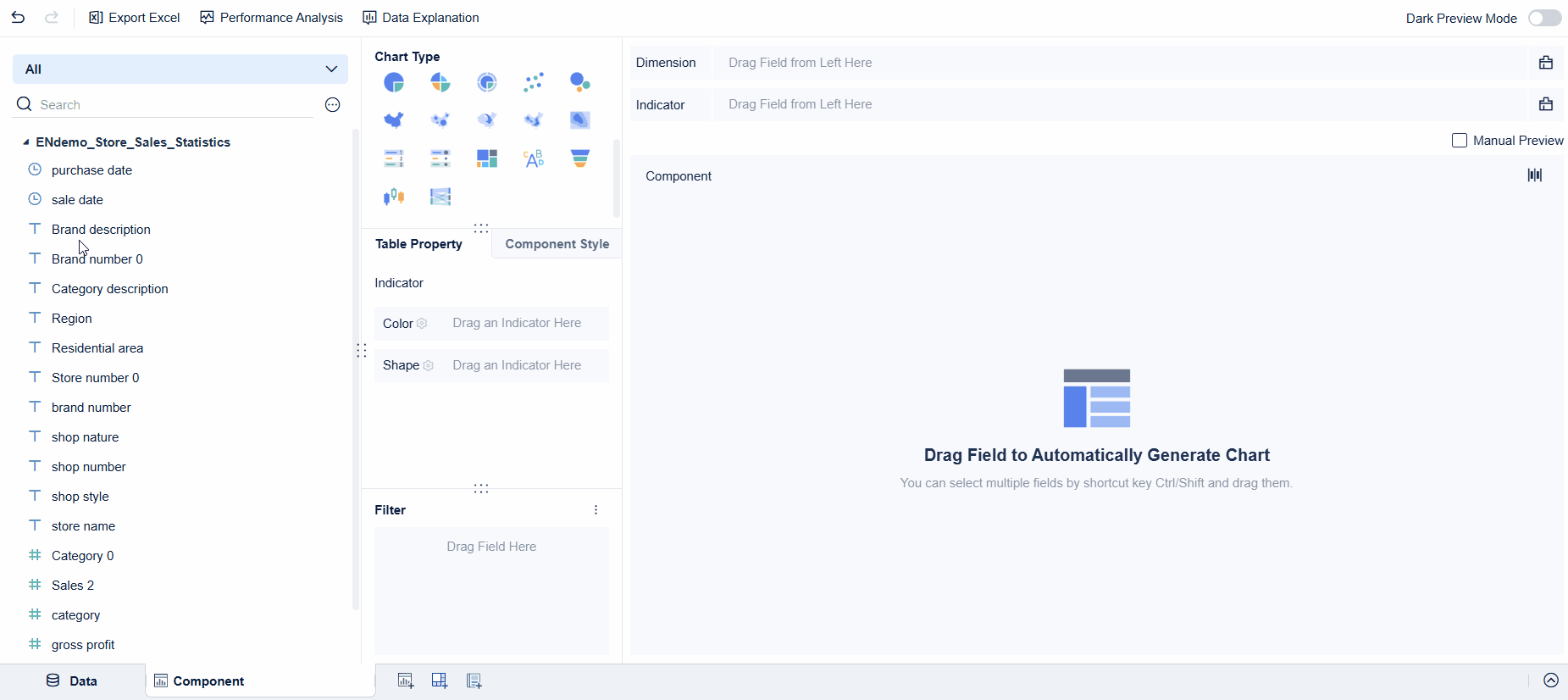 Creating a Component- FineBI Help Document