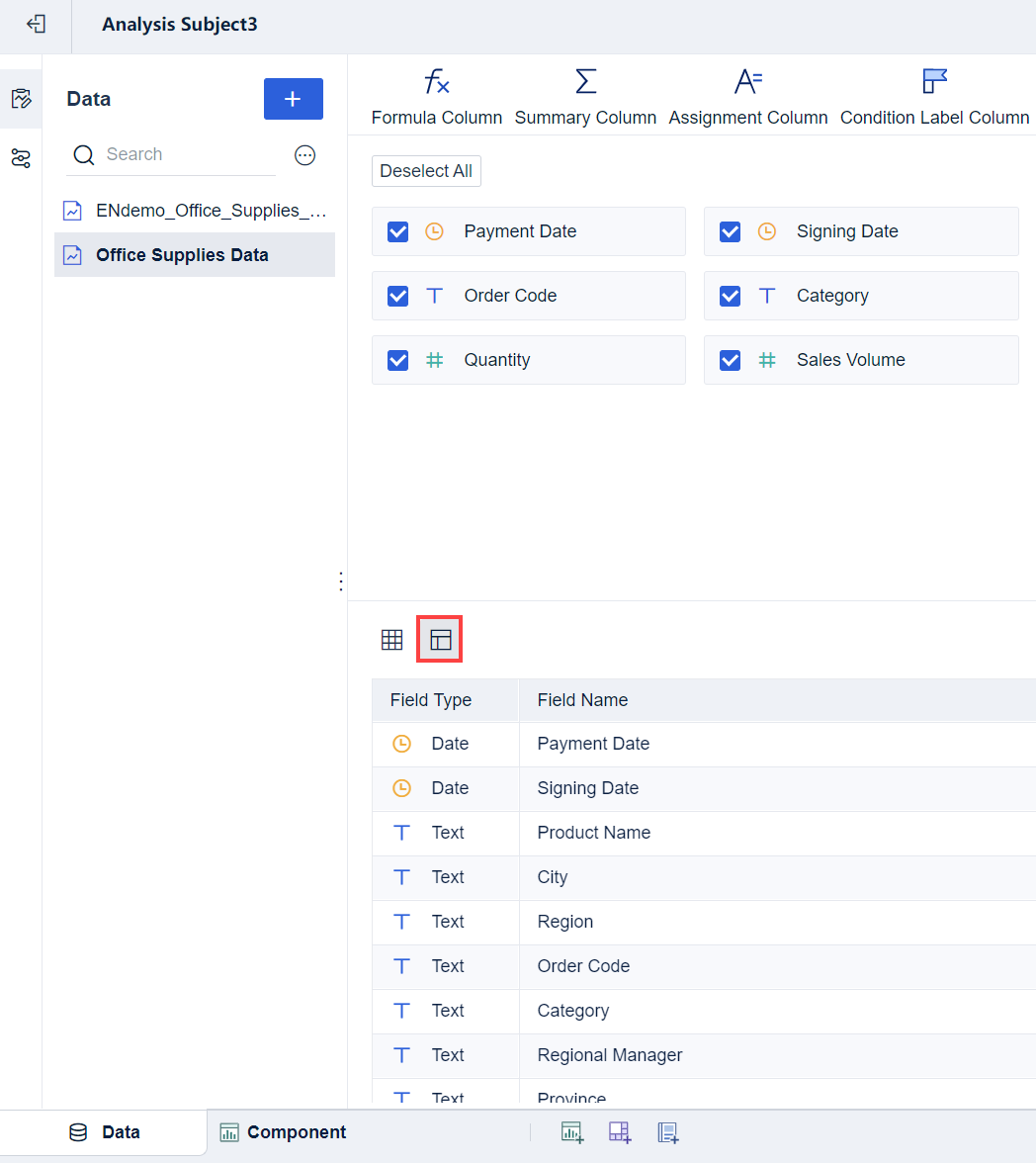Data Editing Overview- FineBI Help Document
