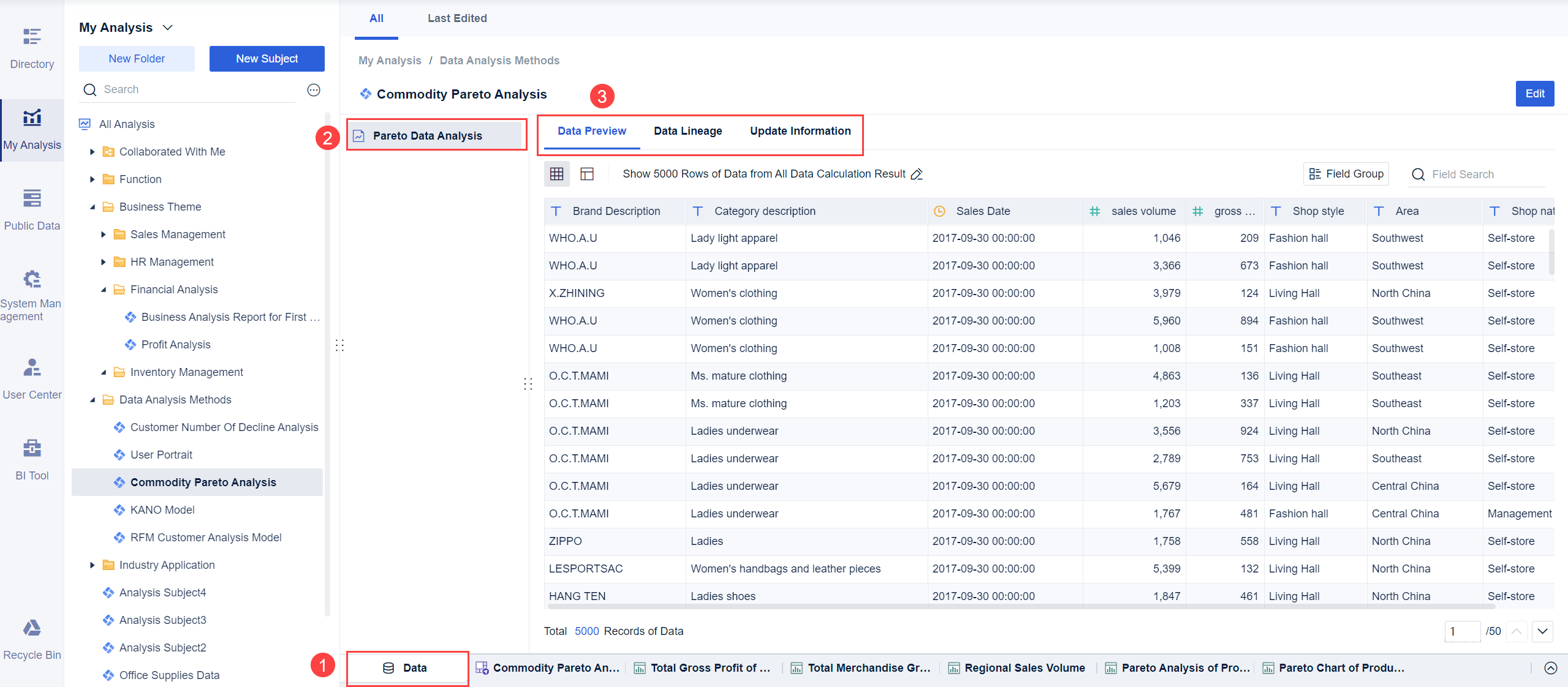 Analysis Subject Overview- FineBI Document