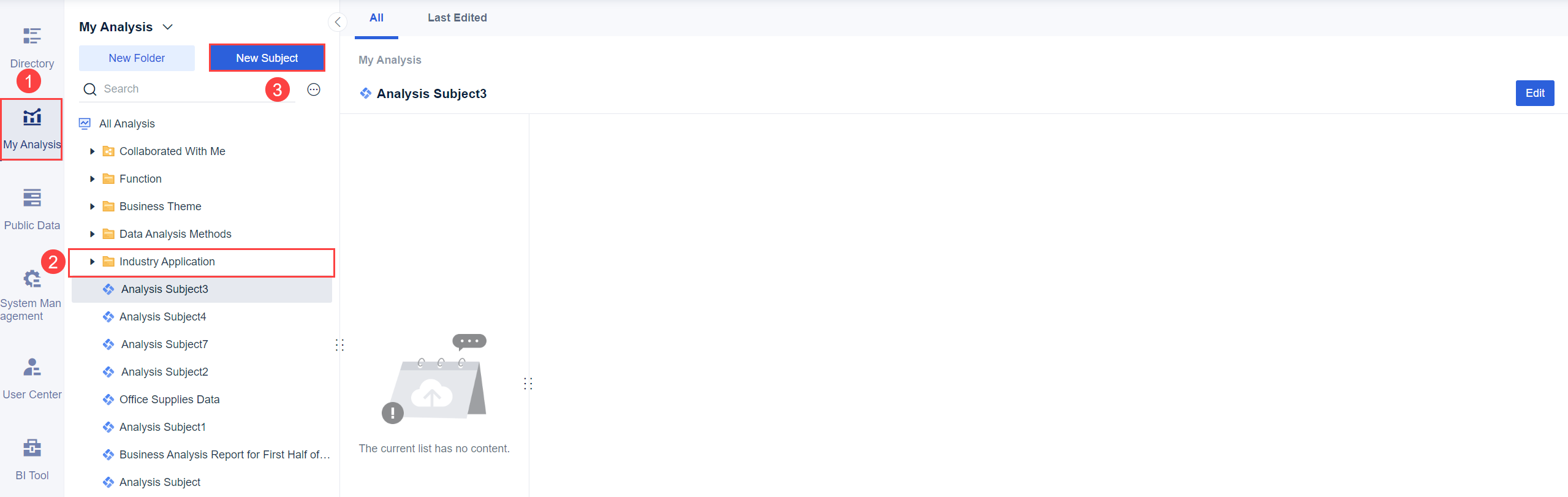 Analysis Subject Overview- FineBI Document