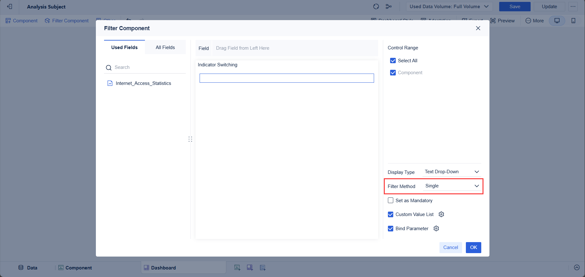 Dynamic Indicator Switching Through Parameters- FineBI Document