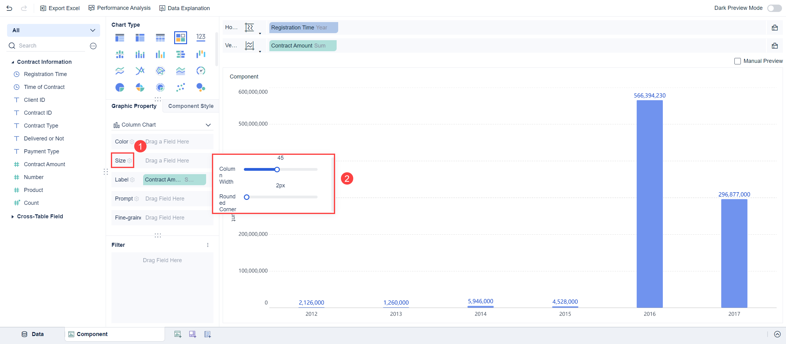 Graphic Property- FineBI Help Document