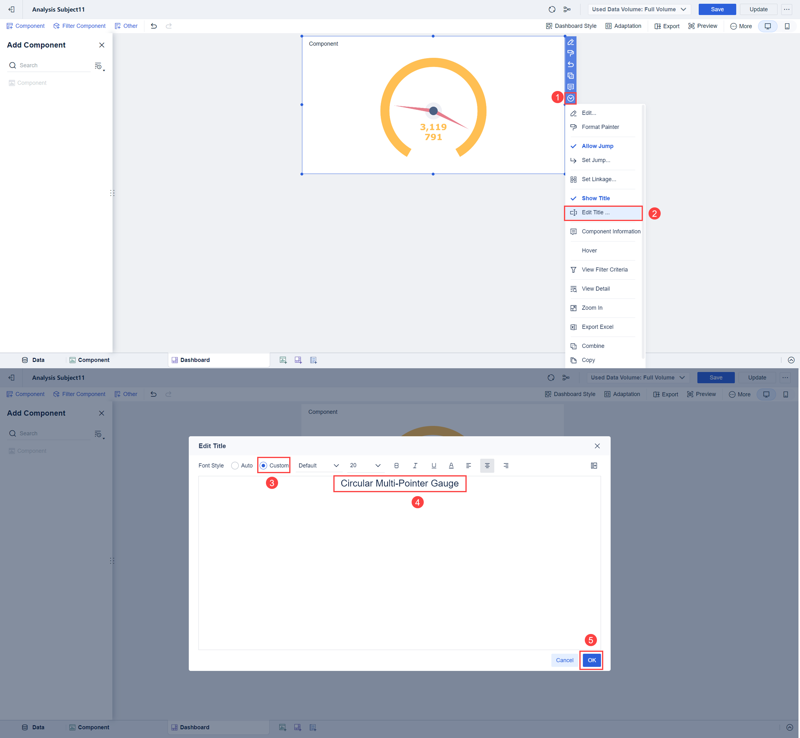 Multi-Pointer Gauge- FineBI Help Document