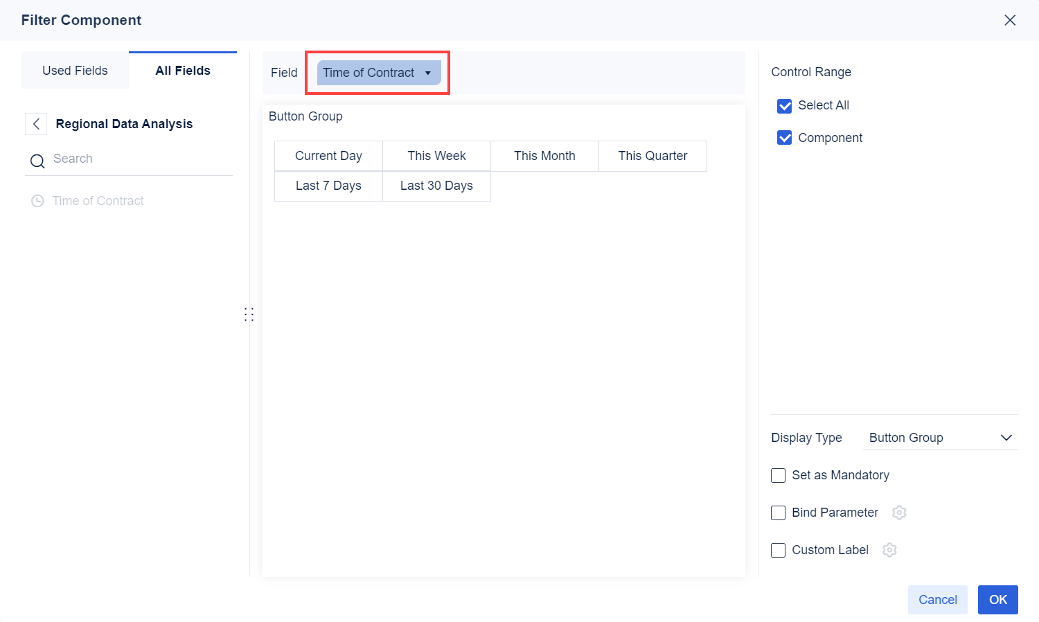 Time Filter Component- FineBI Help Document