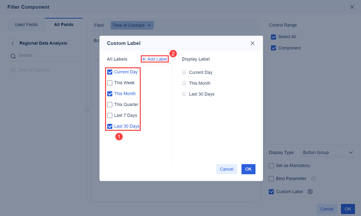Time Filter Component- FineBI Help Document