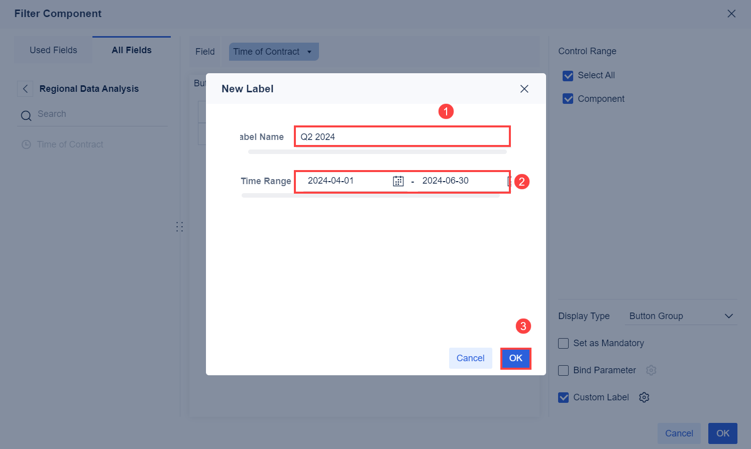 Time Filter Component- FineBI Help Document