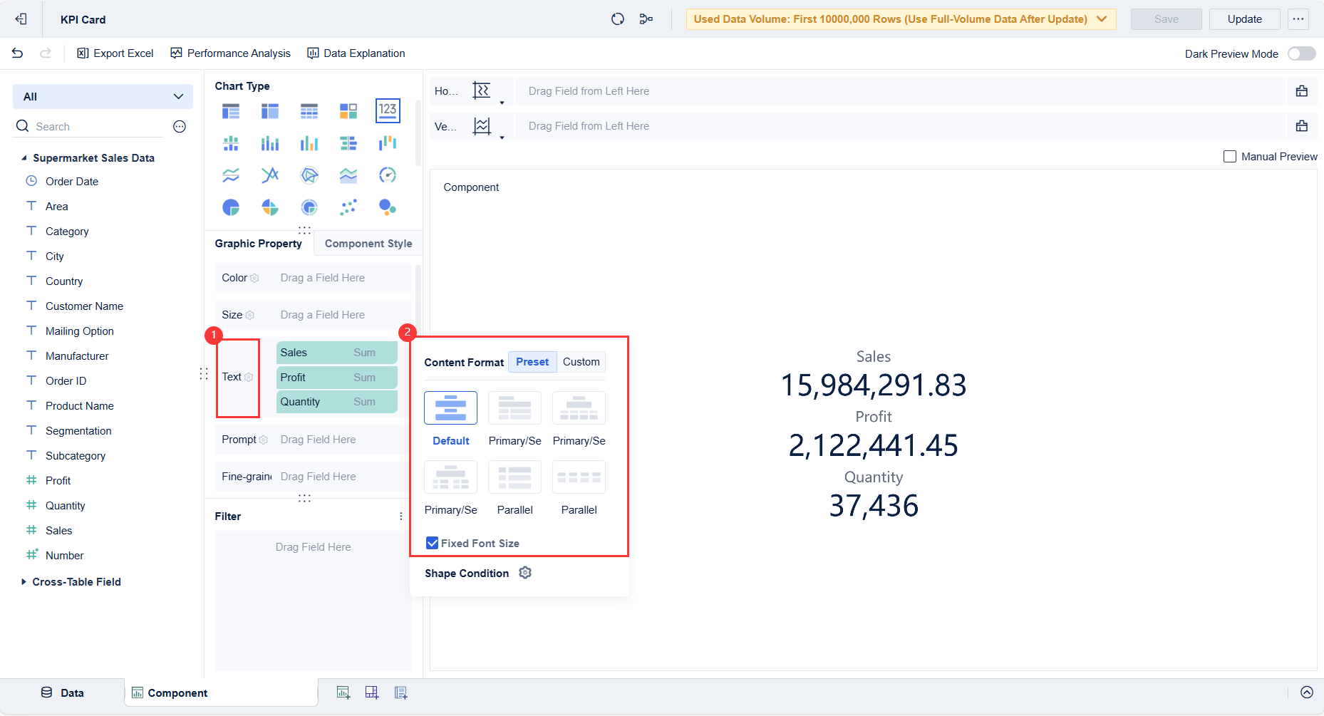 KPI Card- FineBI Help Document