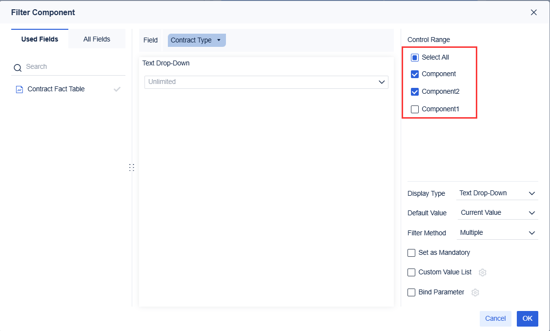 Basic Function of Filter Components- FineBI Help Document