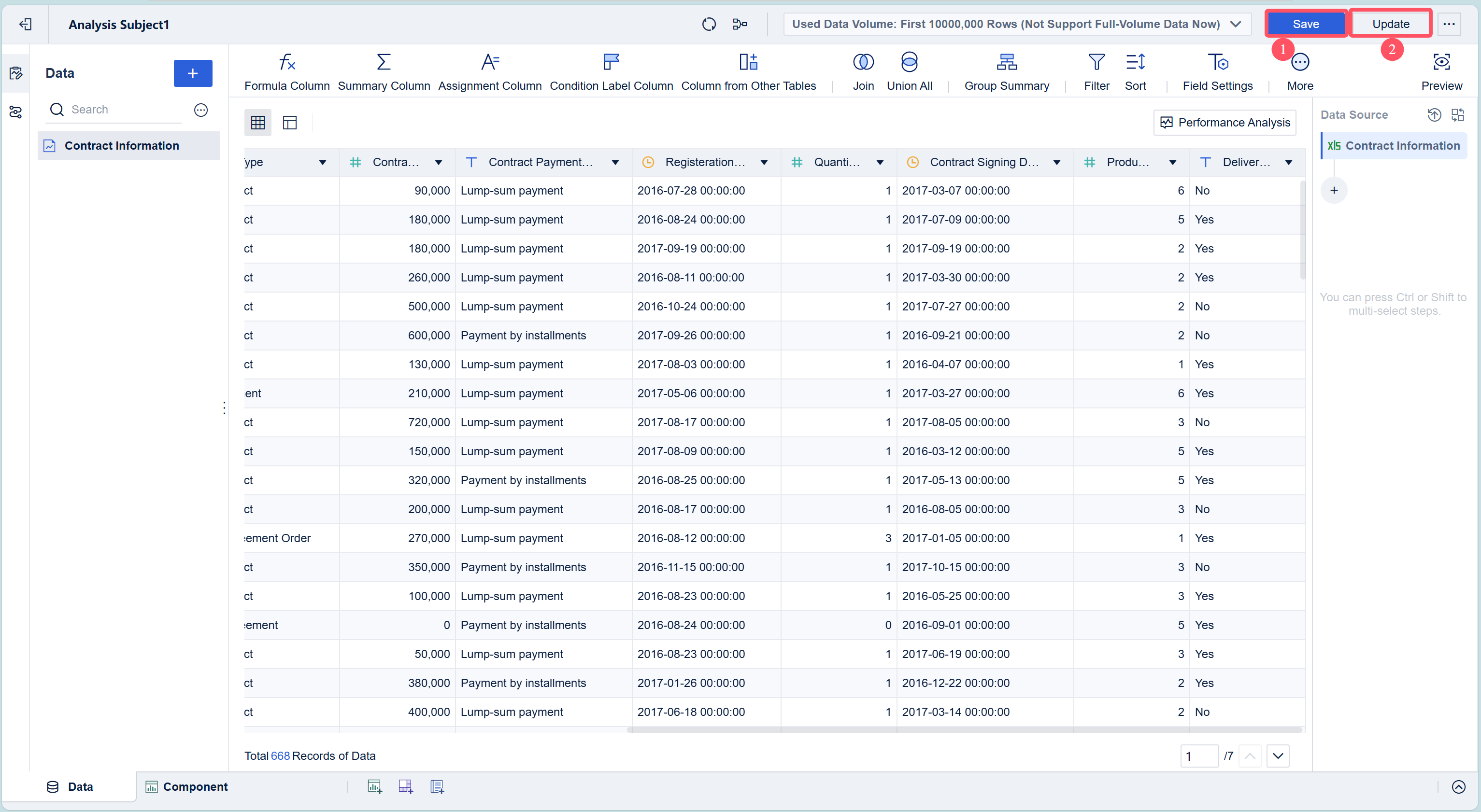 Common Area Chart- FineBI Help Document