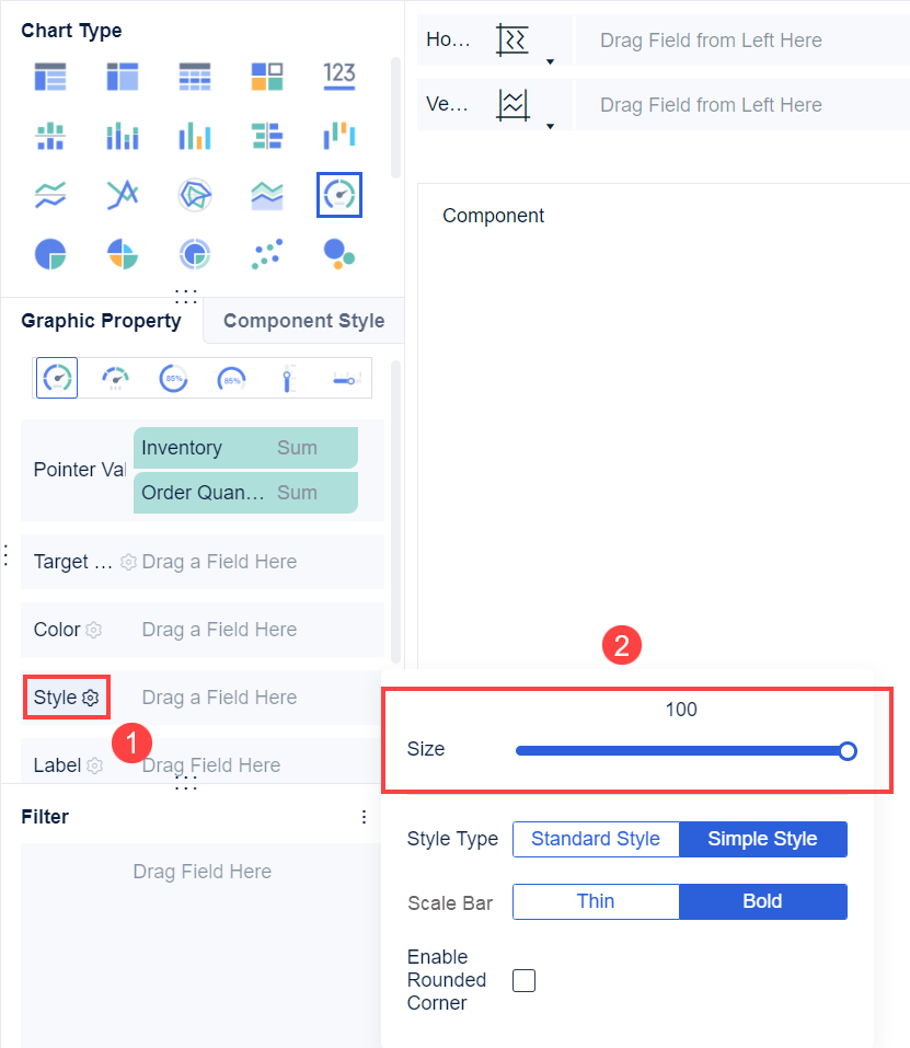 Multi-Pointer Gauge- FineBI Help Document