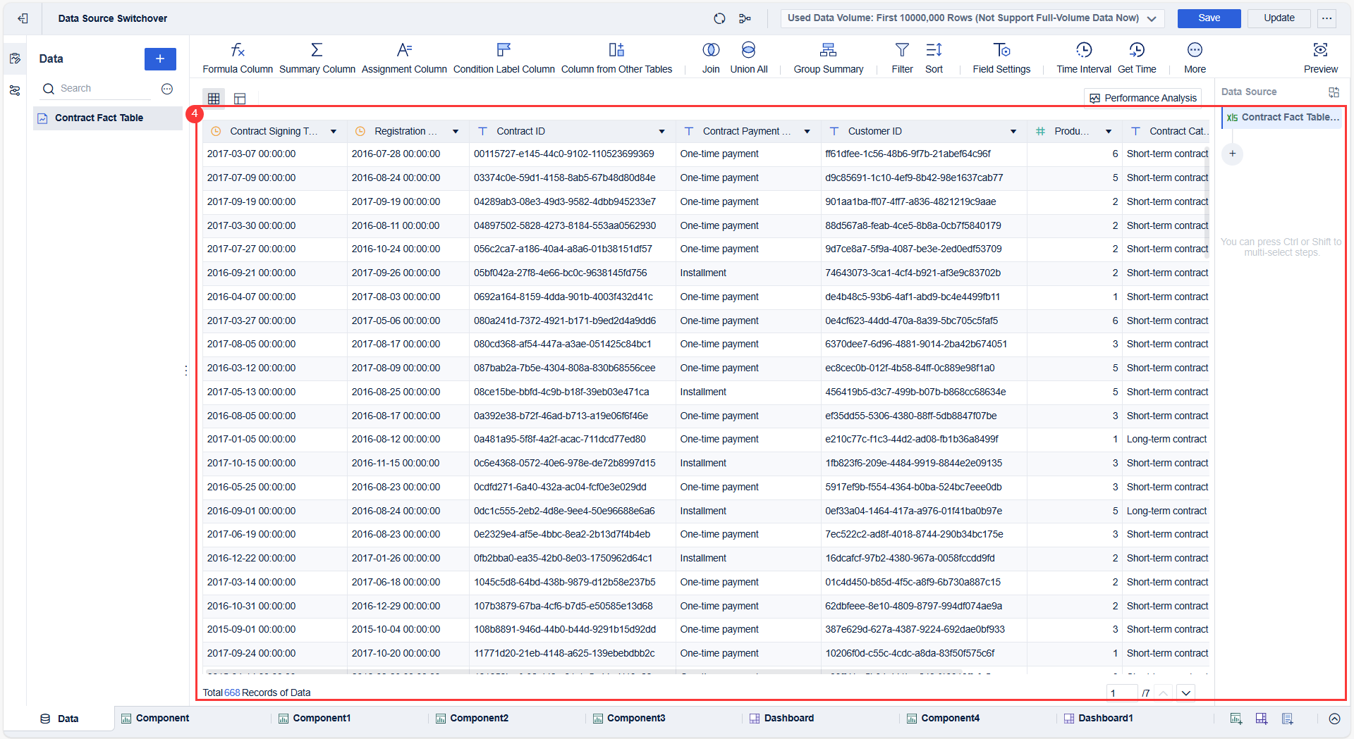 Data Source Switchover for Analysis Subjects- FineBI Help Document