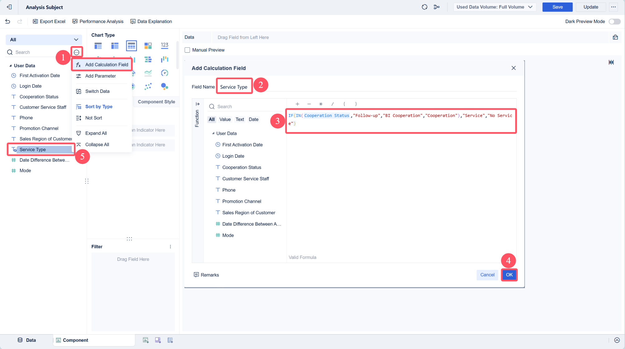 Nested Usage of the IF Function- FineBI Help Document