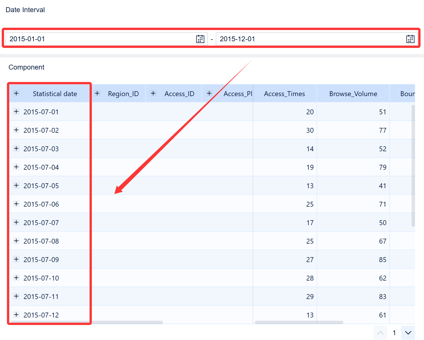 [Direct Connection] Transferring Parameters by Date Interval Component- FineBI Help Document