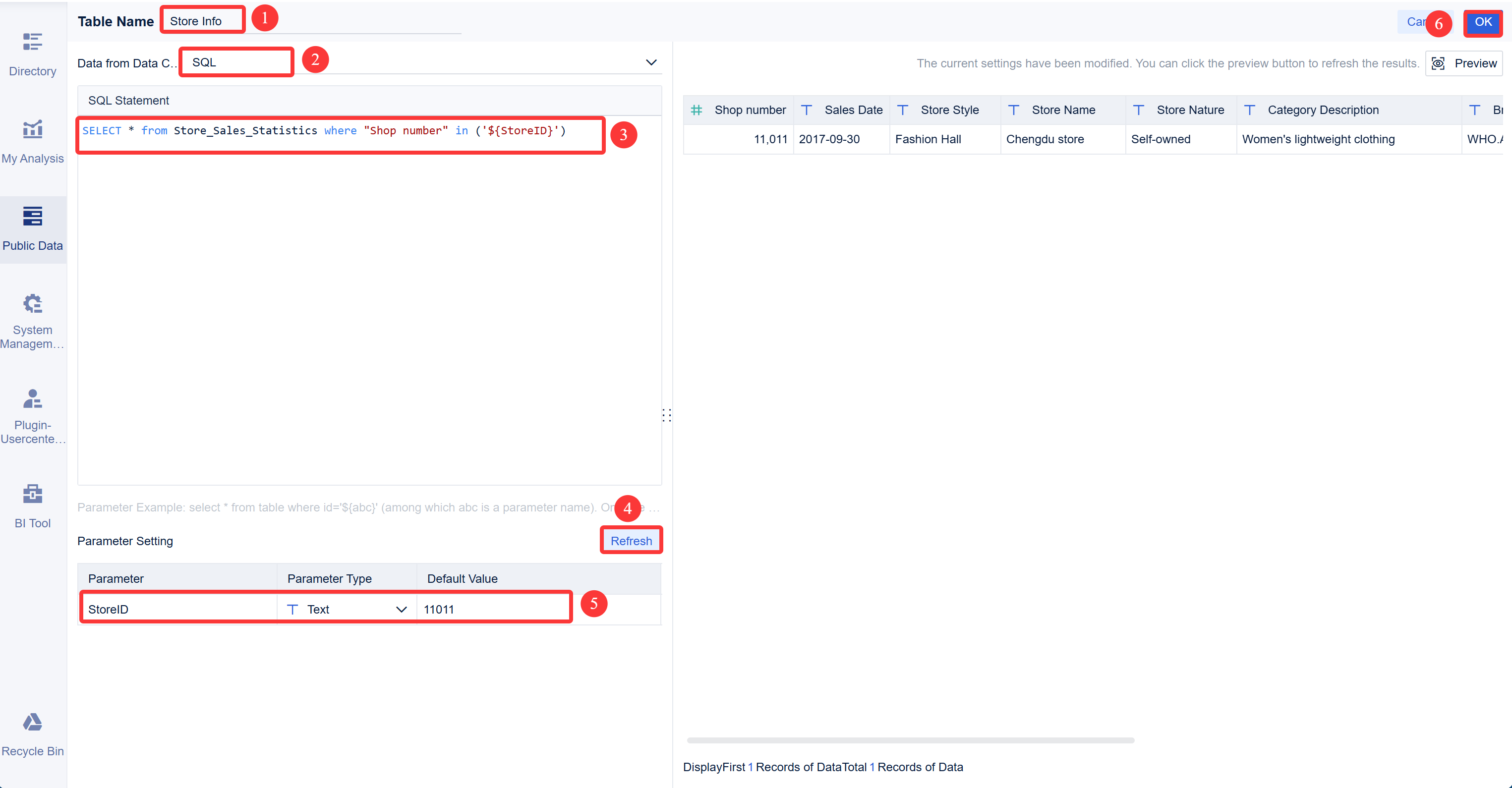 [Direct Connection] Transferring Parameters by Text Filter Component- FineBI Help Document