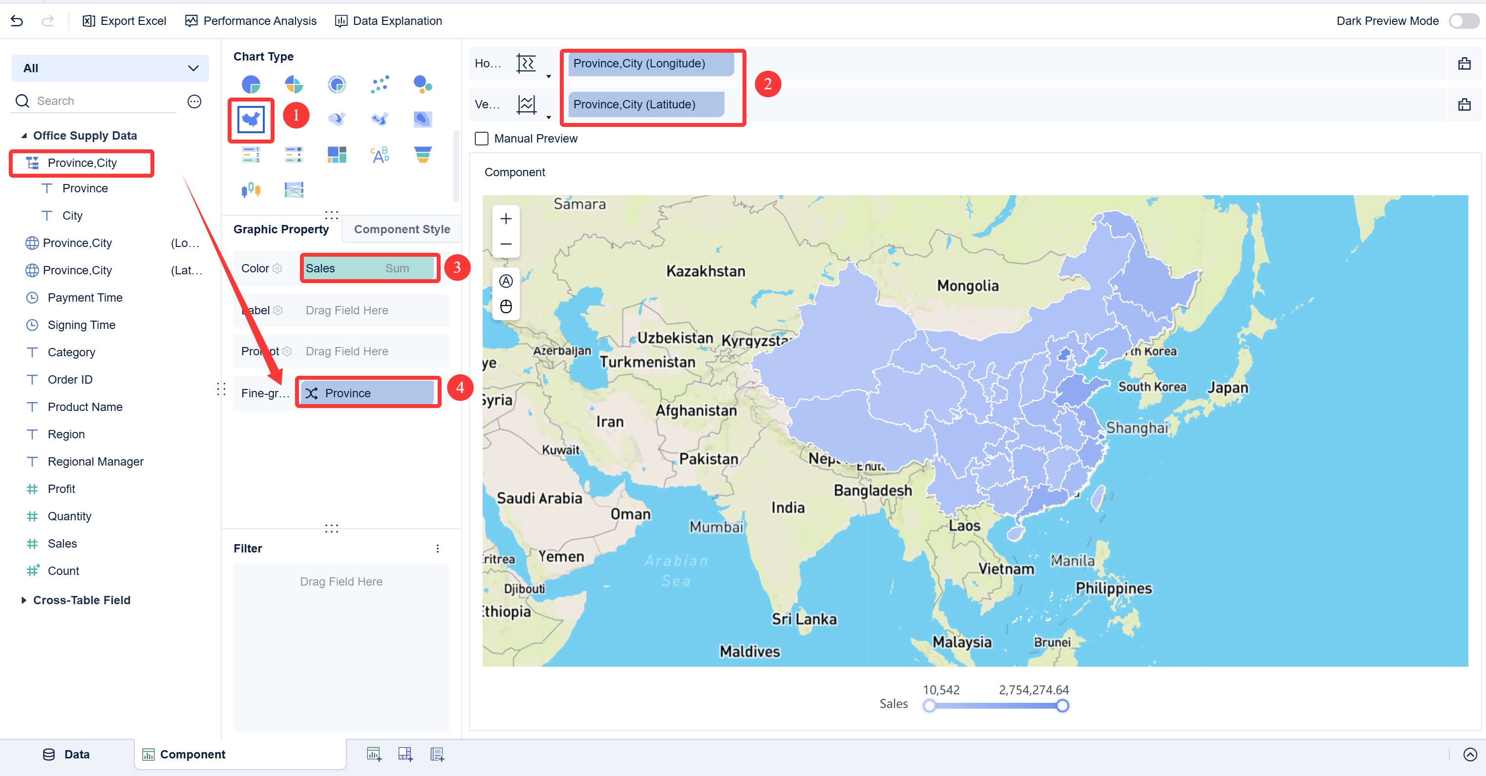 Data Drilling- FineBI Help Document