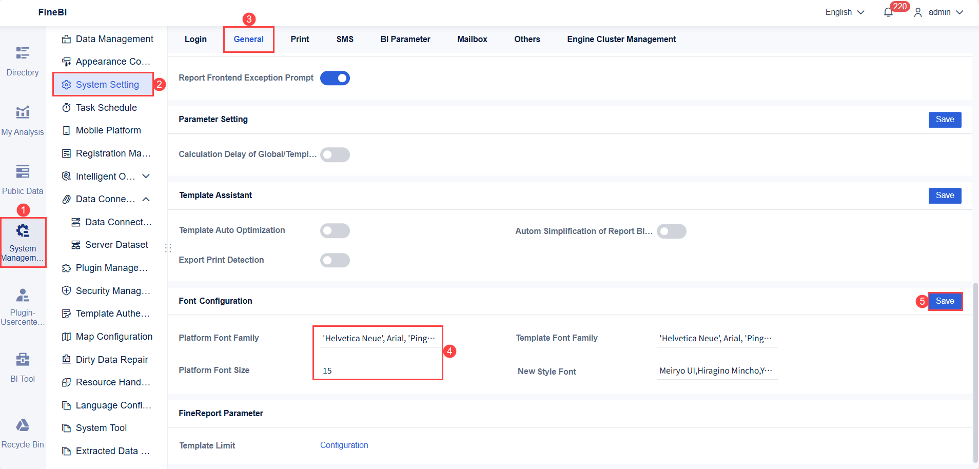 Platform Font Configuration- FineBI Help Document