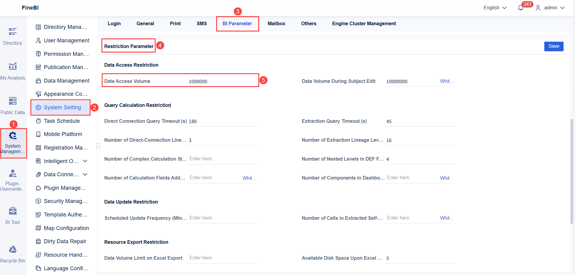 Data Volume of the Current Table Exceeding the Maximum Number of Displayable Row- FineBI Help ...