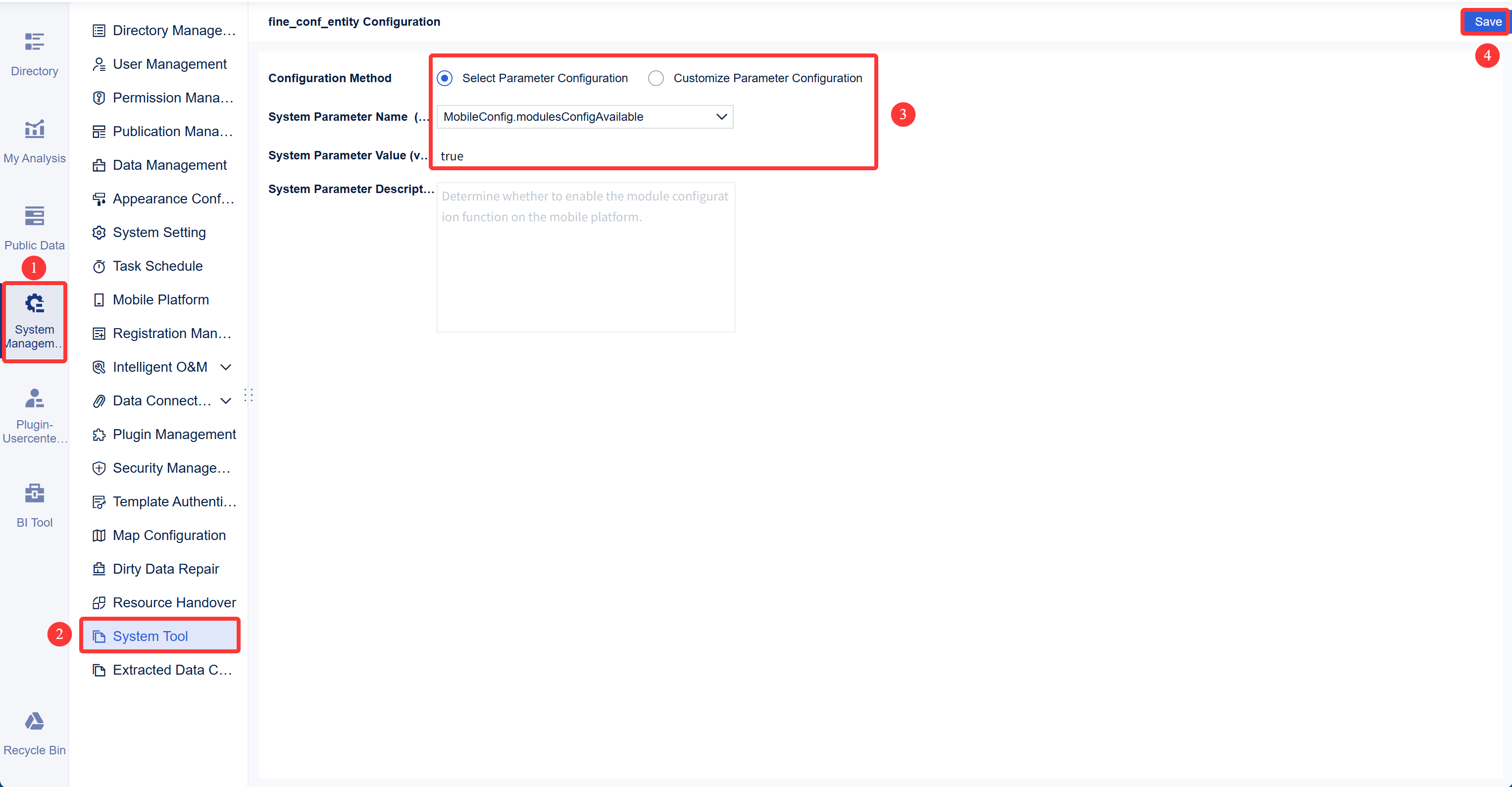 Module Configuration- FineBI Help Document