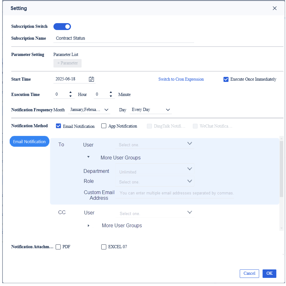 Report Subscription Plugin- FineBI Help Document