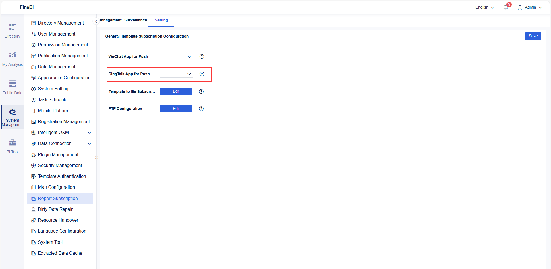 Report Subscription Plugin- FineBI Help Document