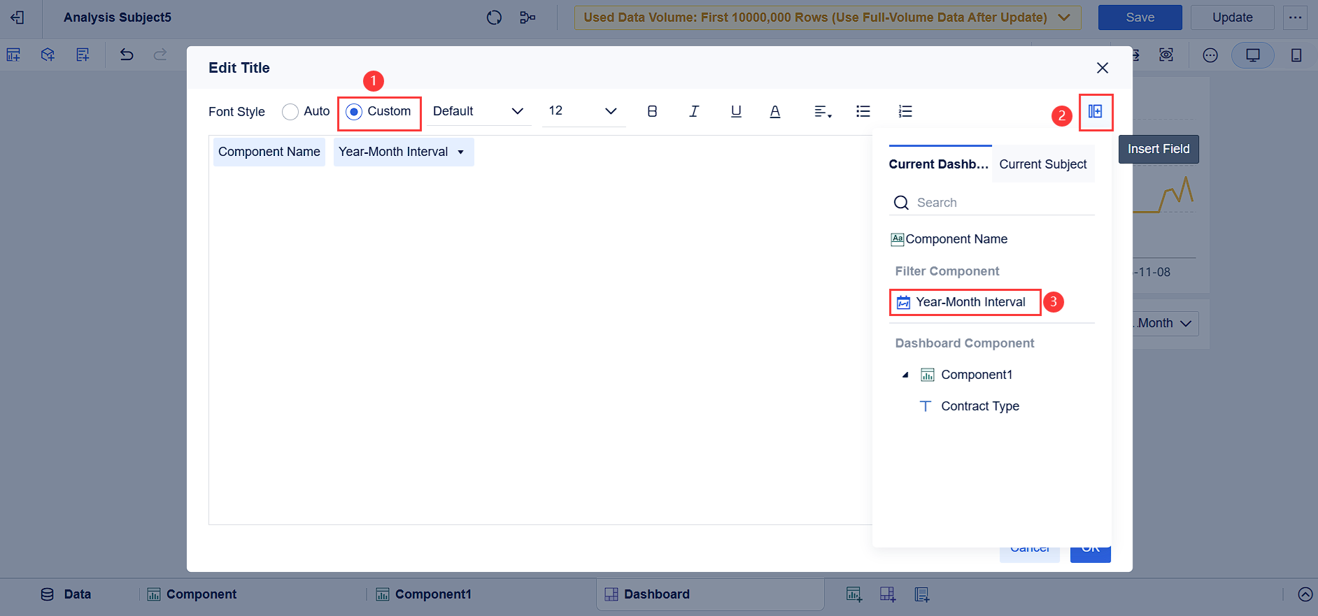 Dynamic Title Display- FineBI Help Document