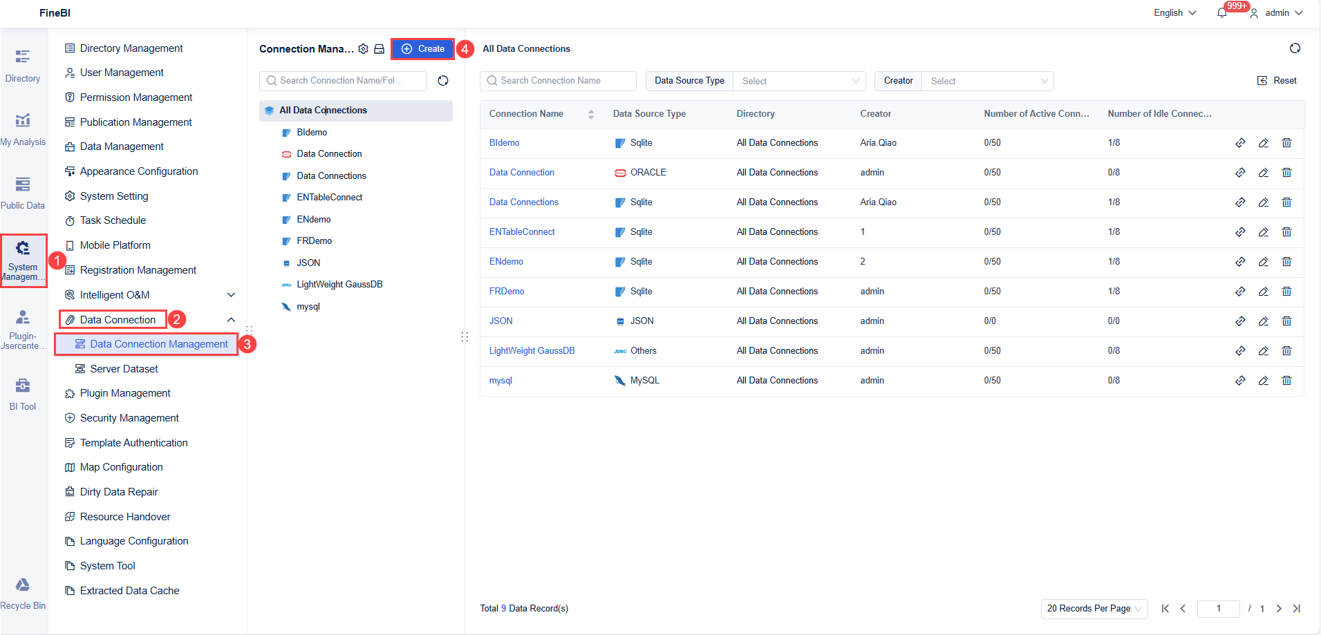 Data Connection to FusionInsight Elk- FineBI Help Document