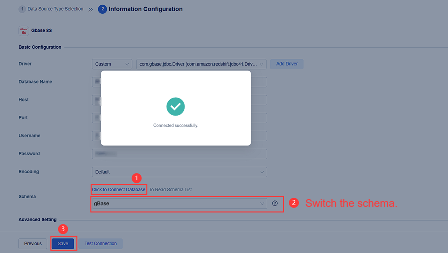 Data Connection to Gbase 8s- FineBI Help Document