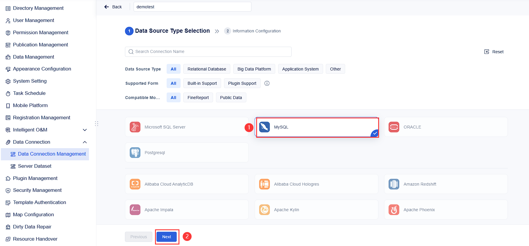 Entry-Level Data Connection Configuration- FineBI Help Document