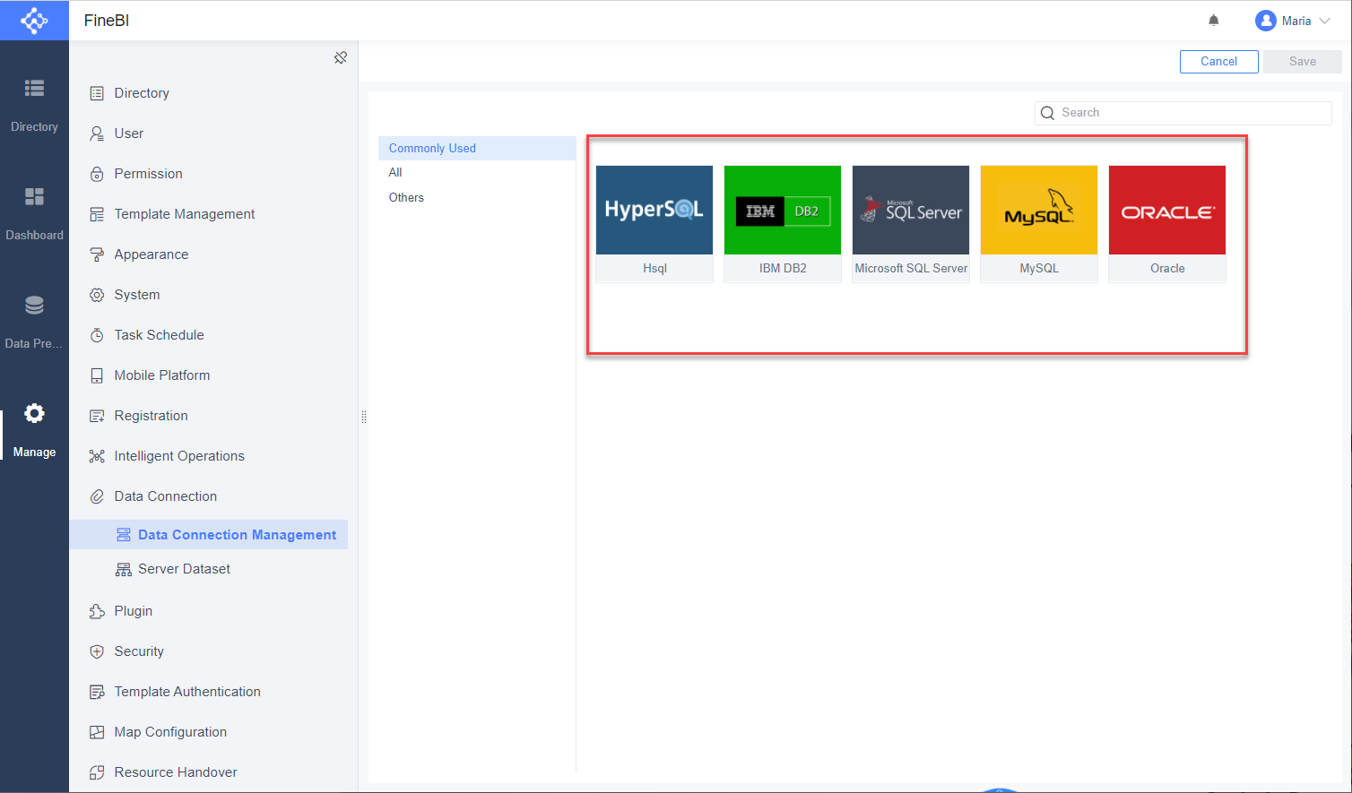 Configure data connection- FineBI Help Document FineBI Document