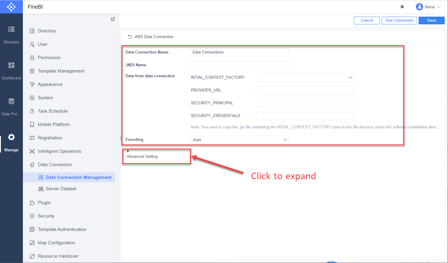 Configure data connection- FineBI Help Document FineBI Document
